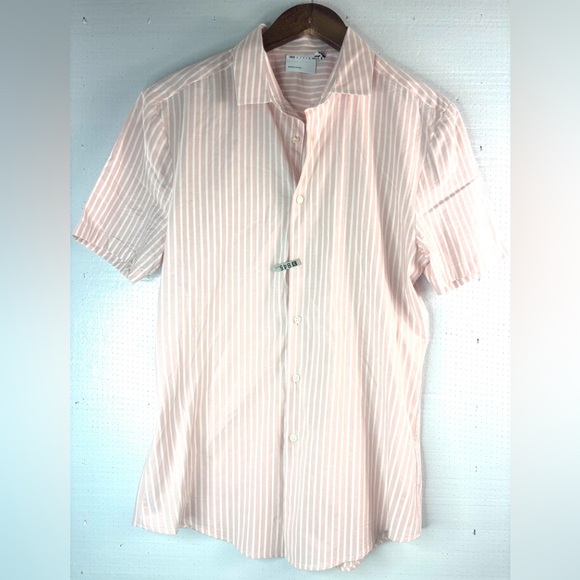 ASOS | Tops | Asos M Preppy Pastel Pink And White Striped Button Down ...